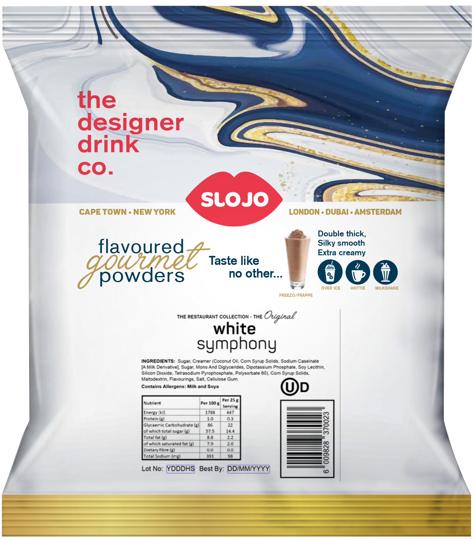 SloJo White Hot Chocolate 1kg - Fontanella Importers
