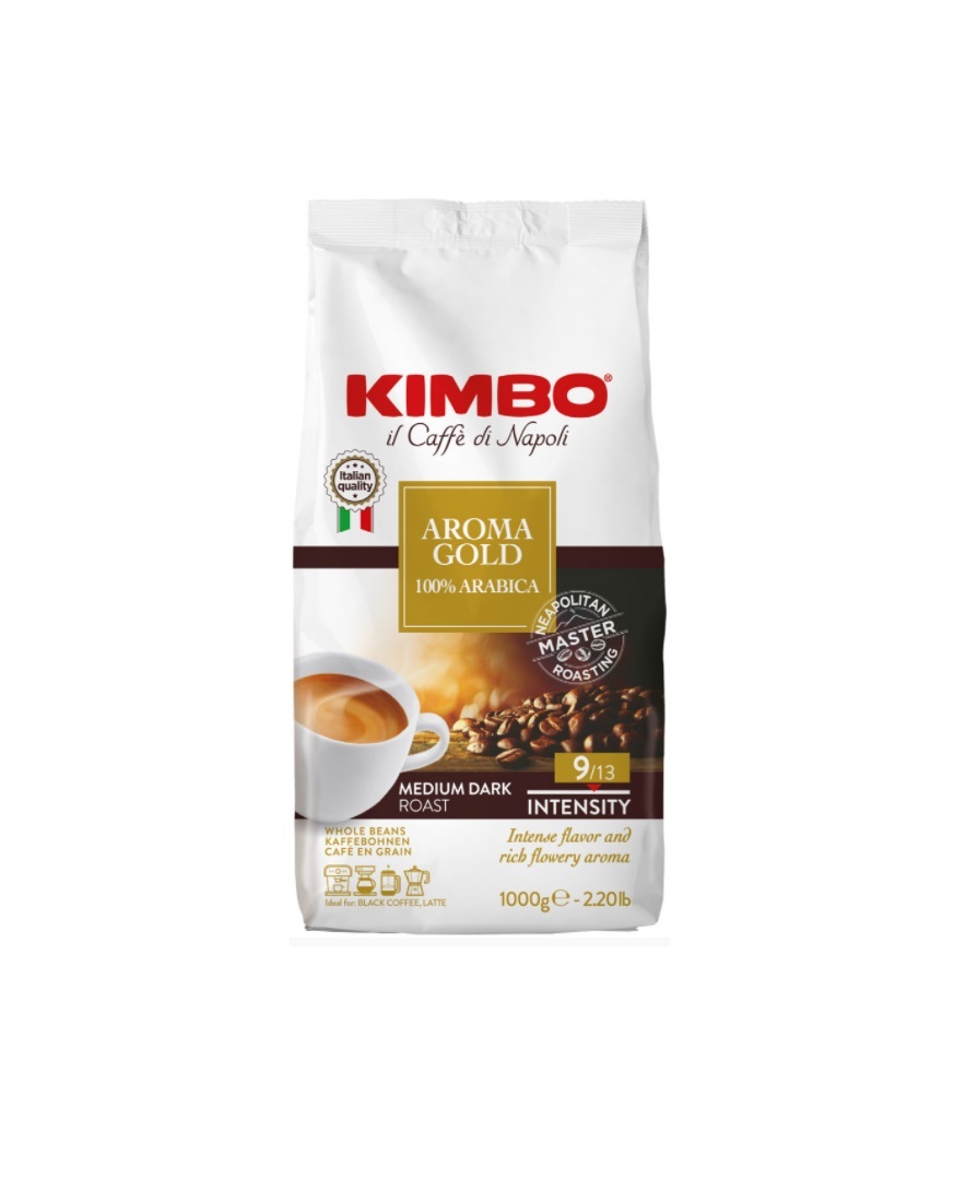 Kimbo GOLD 100% Arabica 1Kg Beans - Fontanella Importers